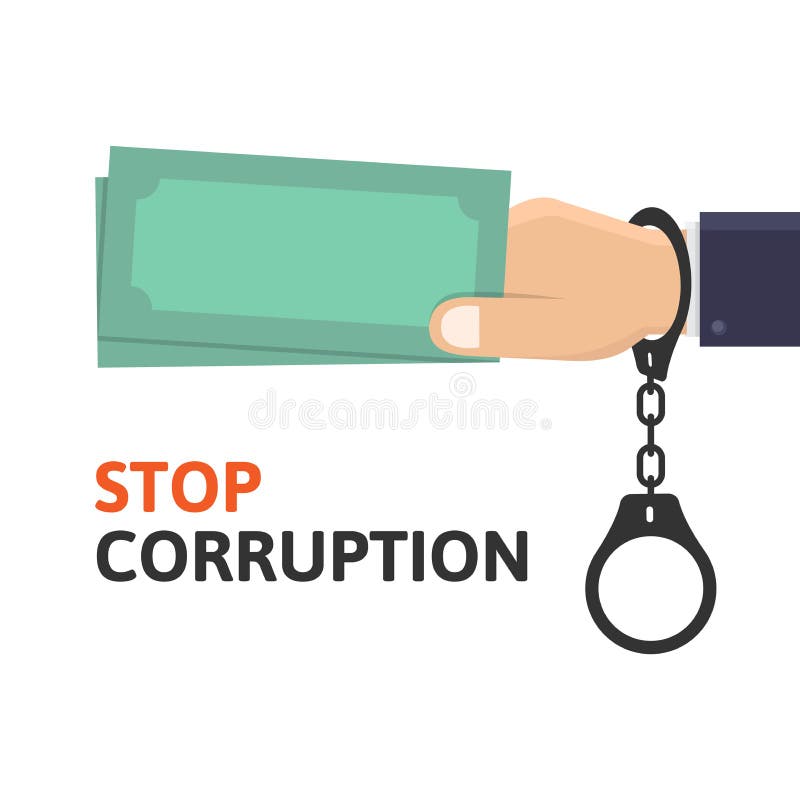 Stop Corruption Design Vector Illustration Stock Vector - Illustration ...