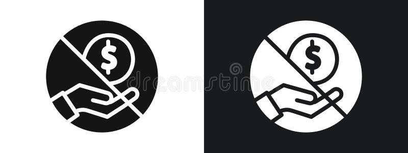 Stop Corruption Icon Linear Graphics Set Vector in Black Stock Vector ...