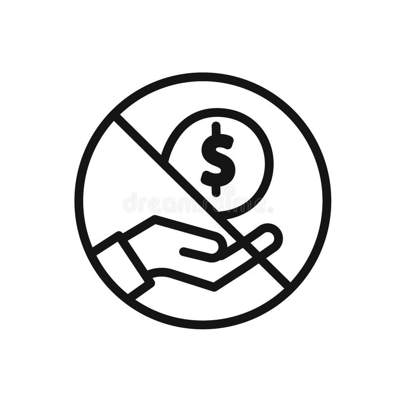 Stop Corruption Icon Linear Vector Graphics Sign Stock Vector ...