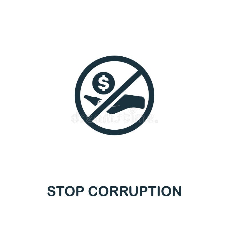 Stop Corruption Icon. Thin Outline Style Design from Corruption Icons ... Stop Corruption Icon. Thin Outline Style Design from Corruption Icons ...