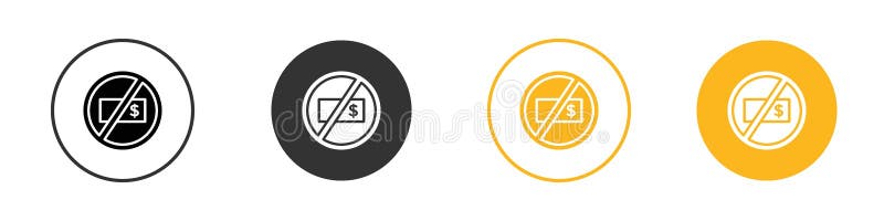 Stop Corruption Icon Black and White Vector Outline Sign Stock Vector ...