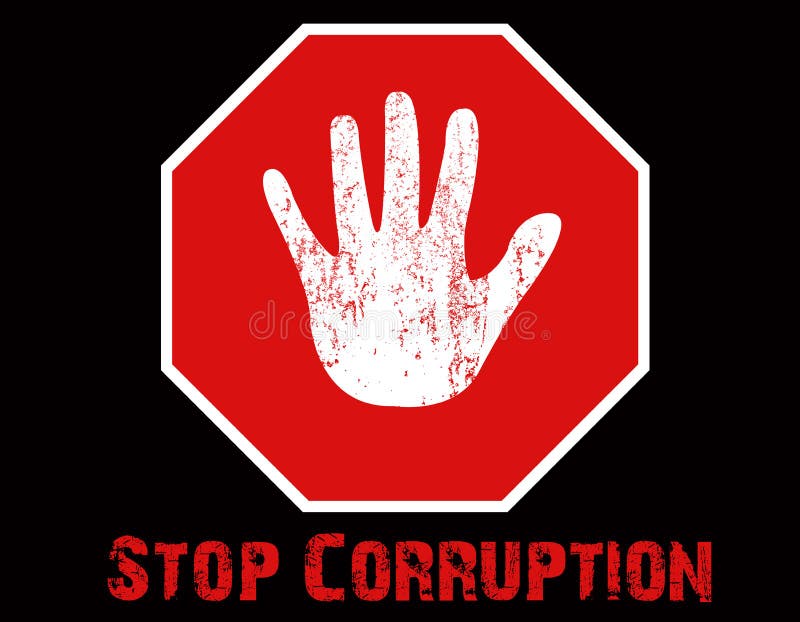 Stop Corruption Concept Design. a Logotype or Typography of Illegal ... Stop Corruption Concept Design. a Logotype or Typography of Illegal ...