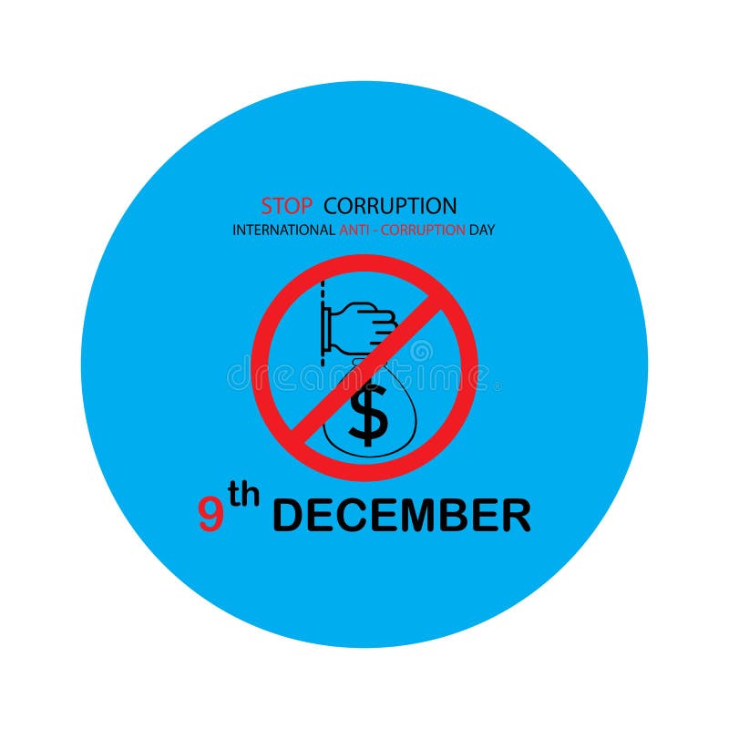 Stop Corruption and International Anti-Corruption Day Stock Vector ...