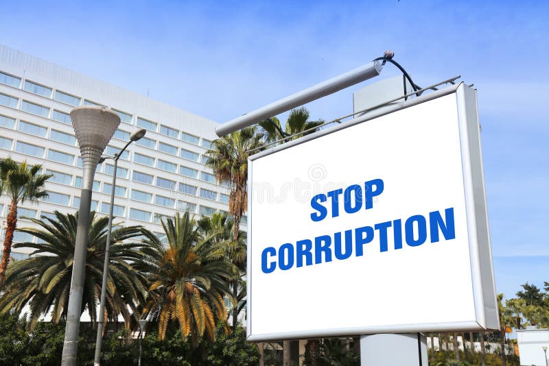 Stop corruption sign editorial image. Image of bribery - 269325475