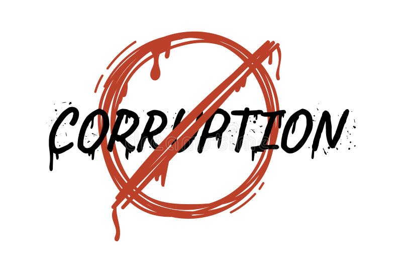 Stop Corruption Street Art stock vector. Illustration of holding ...