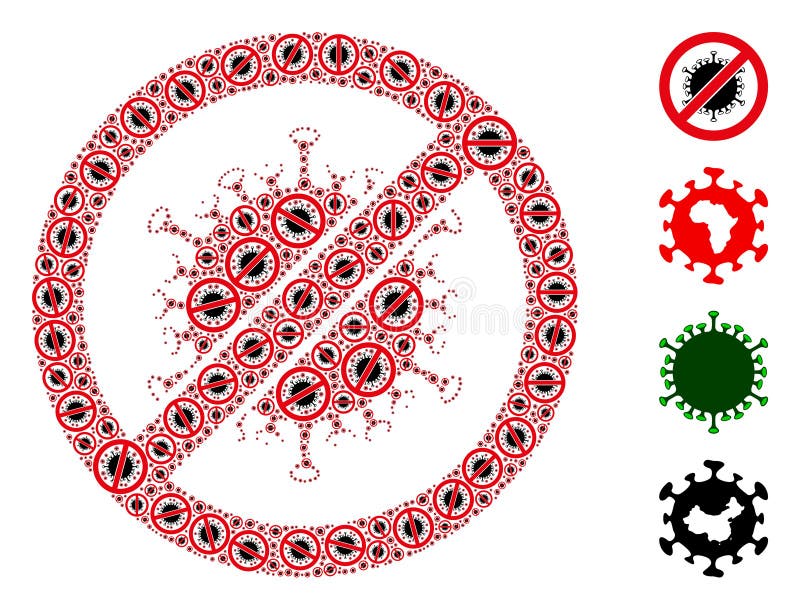 Stop Covid Infection Icon Recursion Mosaic Stock Vector - Illustration ...