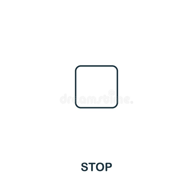 Stop Creative Icon. Simple Element Illustration. Stop Concept Symbol ...
