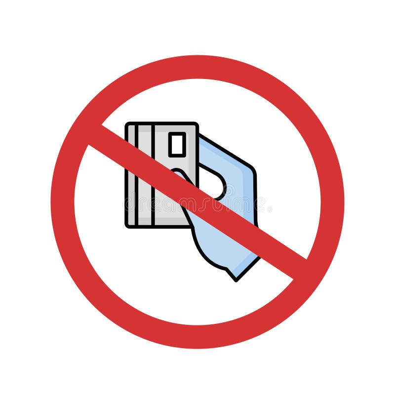 Stop Credit Card Isolated Vector Icon Which Can Easily Modify or Edit ...