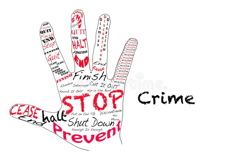 Stop Crime stock illustration. Illustration of spelled - 50945131