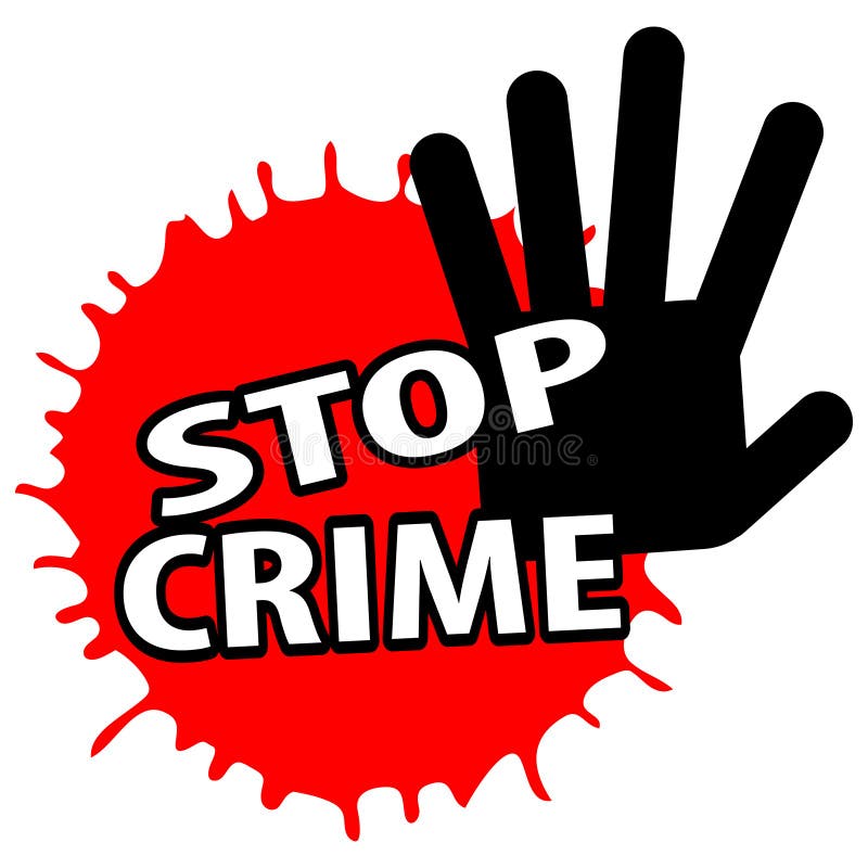 Stop crime stock vector. Illustration of splash, spot - 35971025