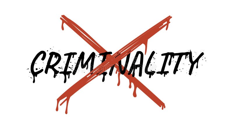 Stop Criminality Street Art Stock Vector - Illustration of security ...