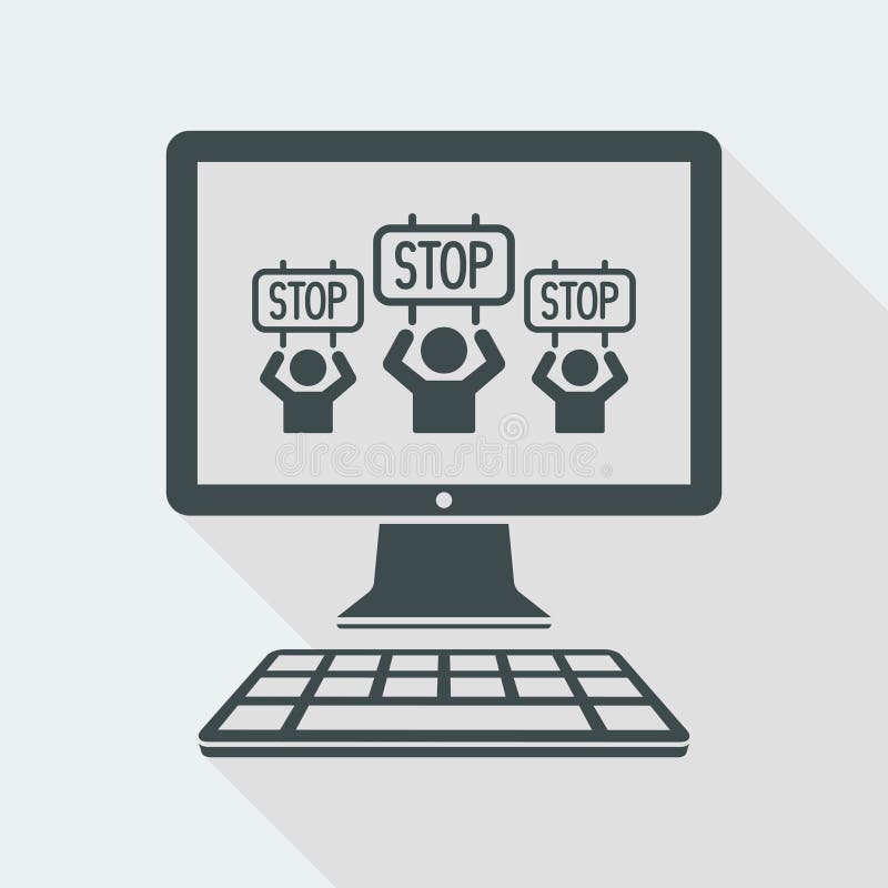 Stop Crowd - Vector Icon For Computer Website Or Application Stock ...