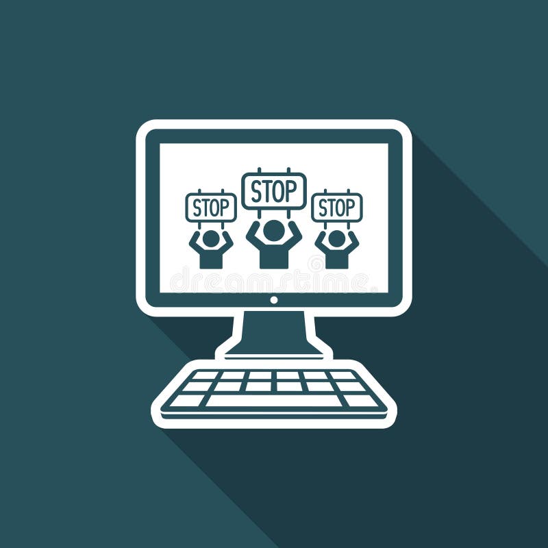 Stop Crowd - Vector Icon for Computer Website or Application Stock ...