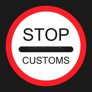 Customs Stop Sign Stock Illustrations – 436 Customs Stop Sign Stock ...