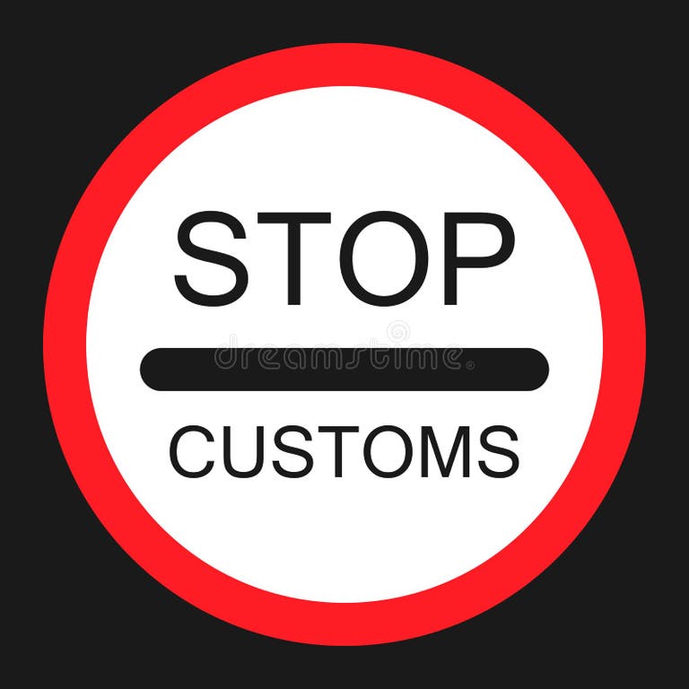 Customs Stop Sign Stock Illustrations – 436 Customs Stop Sign Stock ...