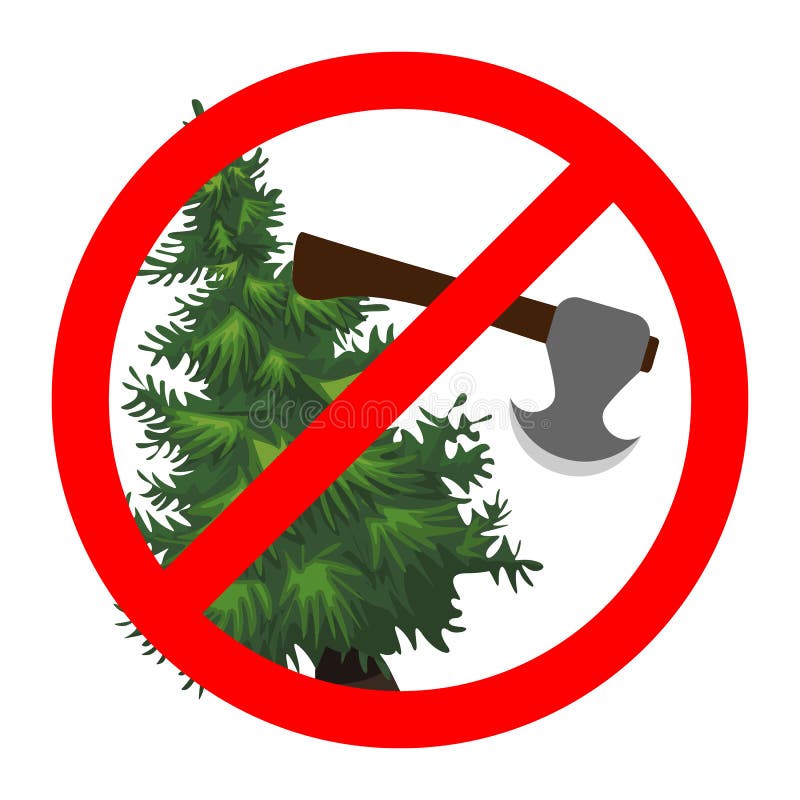 No Cutting Trees Clipart Color