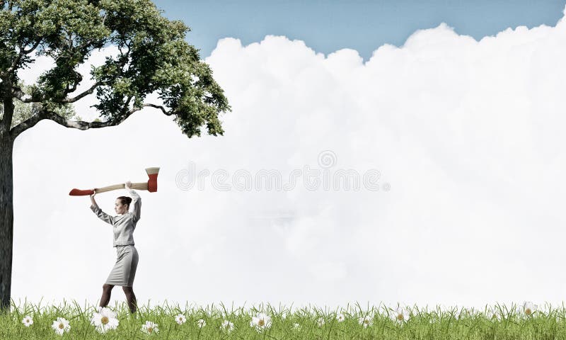 Stop cutting trees stock photo. Image of grow, greenery - 56136066