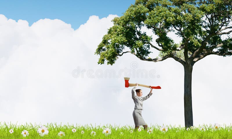 Stop cutting trees stock photo. Image of plant, lumberjack - 56290752