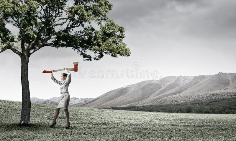 Stop cutting trees stock photo. Image of environment - 56766700