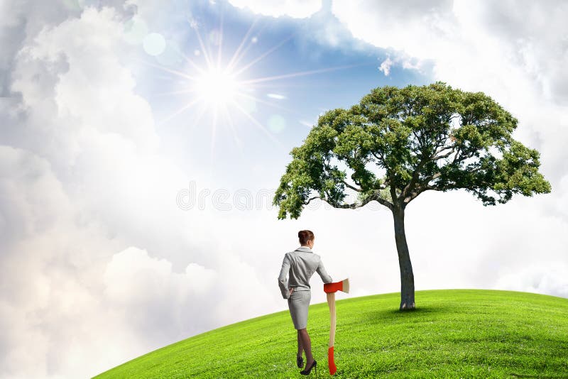Stop cutting trees stock image. Image of ecology, destroy - 56767543