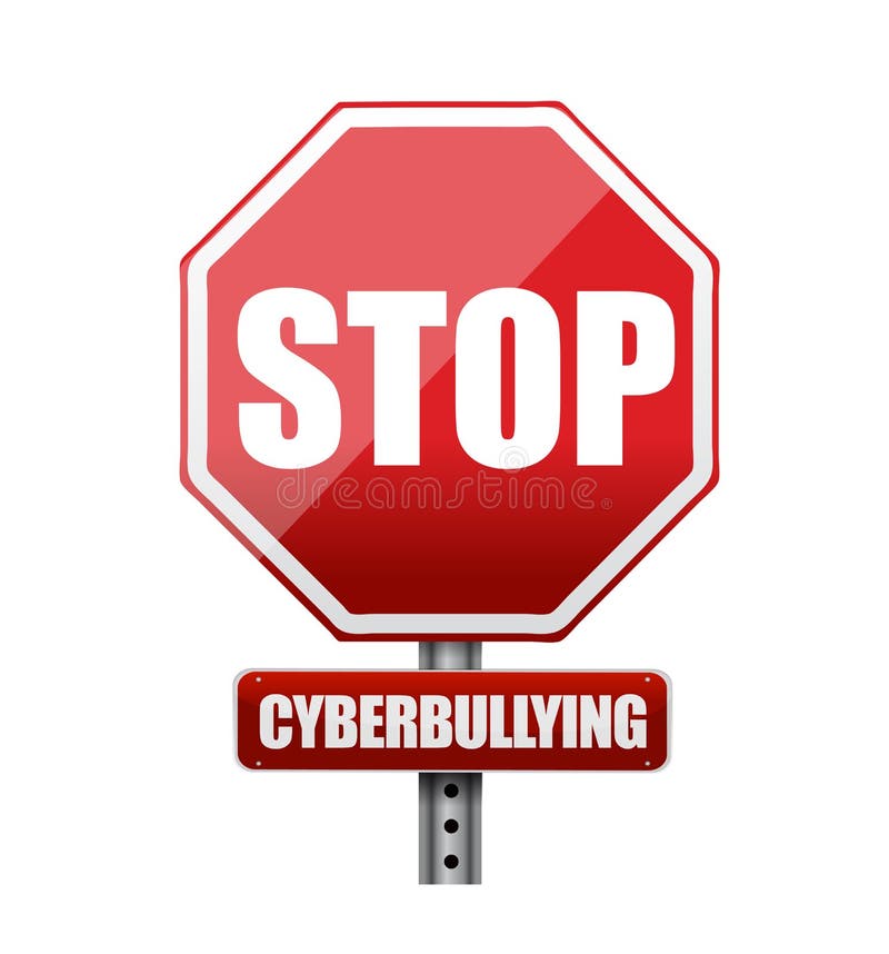Stop Cyberbullying Sign Illustration Design Stock Illustration ...