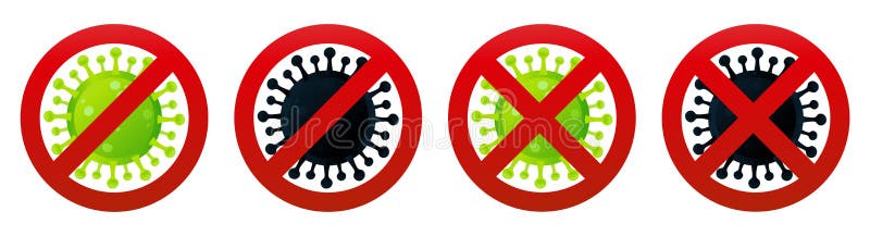 Stop Dangerous Coronavirus Spreading Flat Illustrations Set Stock ...