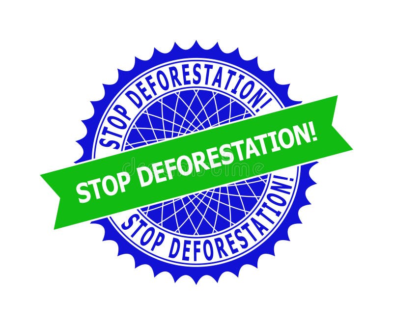 STOP DEFORESTATION! Bicolor Clean Rosette Template for Seals Stock ...