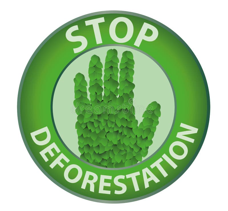Stop deforestation stock vector. Illustration of deforestation - 38522774