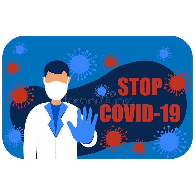 Stop Doctor Coronavirus Picture. Vector Illustration Stock Illustration ...