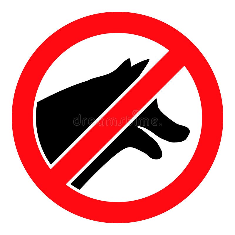 Stop No Dogs Allowed. Sign Walking of Dogs is Forbidden Stock Vector ...