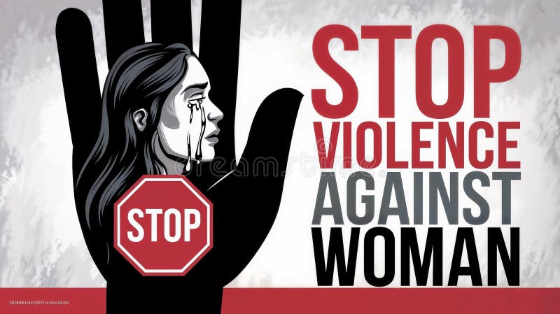 Stop, Domestic Violence, Creative Social Issue, Flat Illustration ... Stop, Domestic Violence, Creative Social Issue, Flat Illustration ...