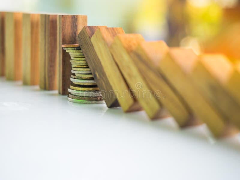 Stop domino effect stock photo. Image of money, positive - 93228002