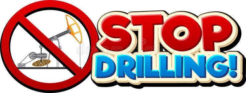 Stop Drilling Font Logo Design Stock Vector - Illustration of design ...