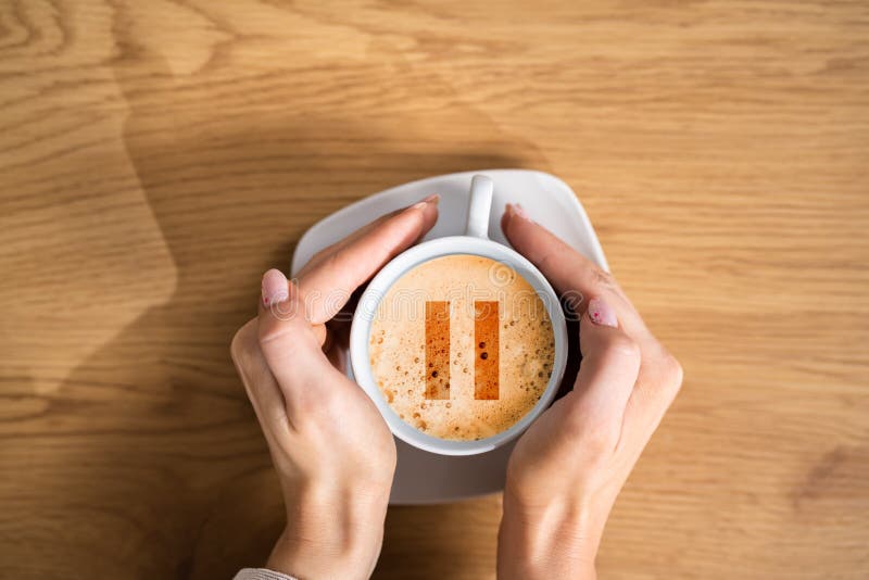 Stop Drinking Coffee. Avoid and Reject Stock Photo - Image of girl ...