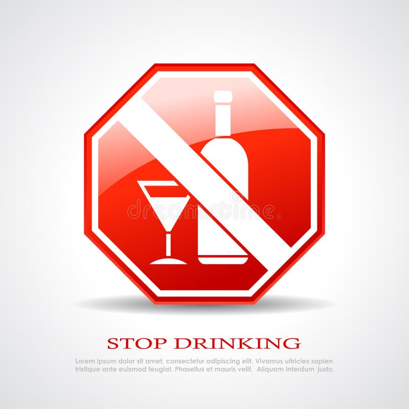 Stop drinking stock vector. Illustration of button, allowed - 51206333