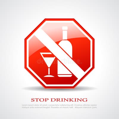 Stop drinking stock vector. Illustration of button, allowed - 51206333