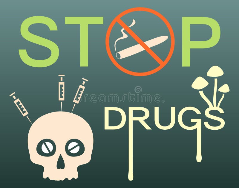 Stop drugs banner stock vector. Illustration of drug - 33451573