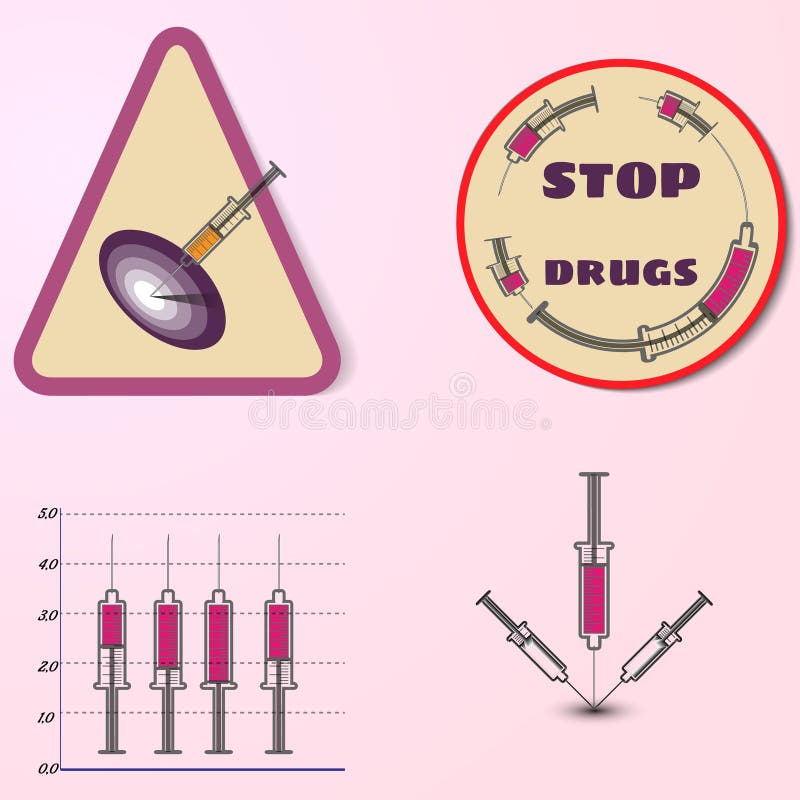 Stop Drugs, Vector Infosraphic Stock Vector - Illustration of area ...