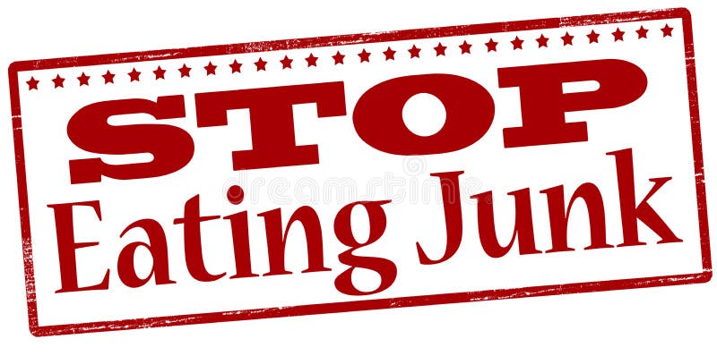 Stop Eating Junk Means Unhealthy Food and Danger Stock Illustration ...