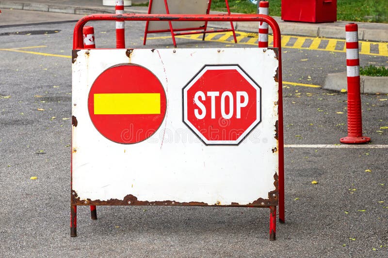 Stop entrance sign stock photo. Image of pump, safety - 291282210