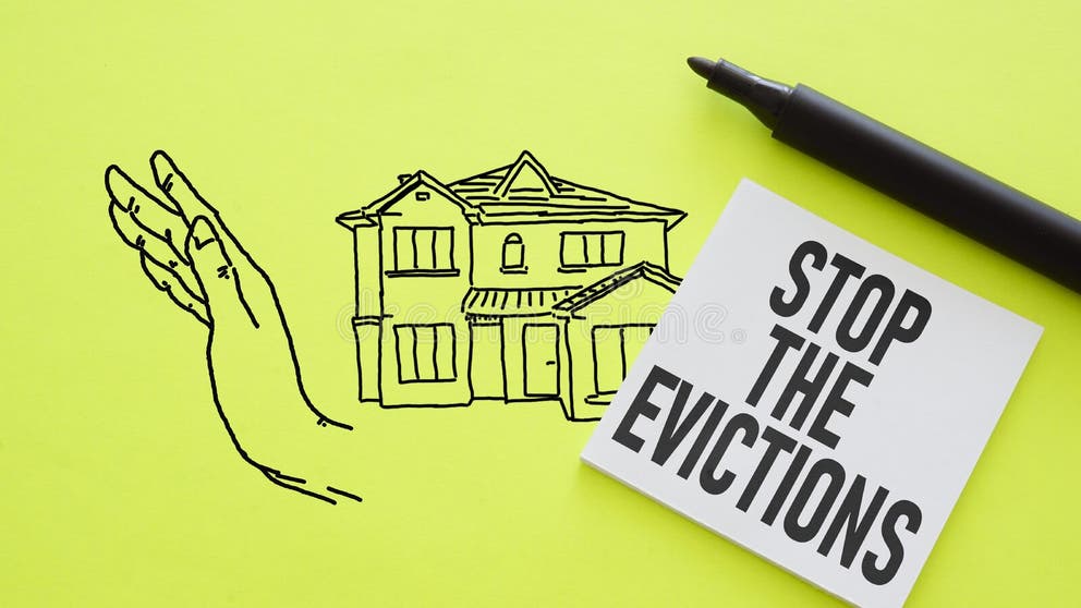 Stop the Evictions is Shown Using the Text Stock Image - Image of ...