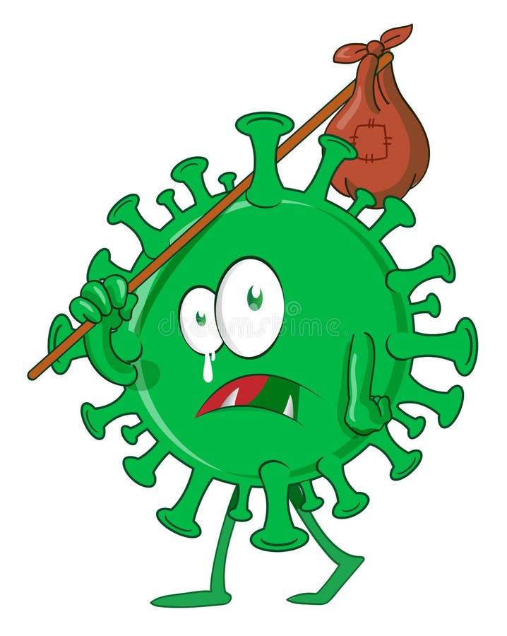 Coronavirus Defeated Homeless Cartoon Stock Vector - Illustration of ...