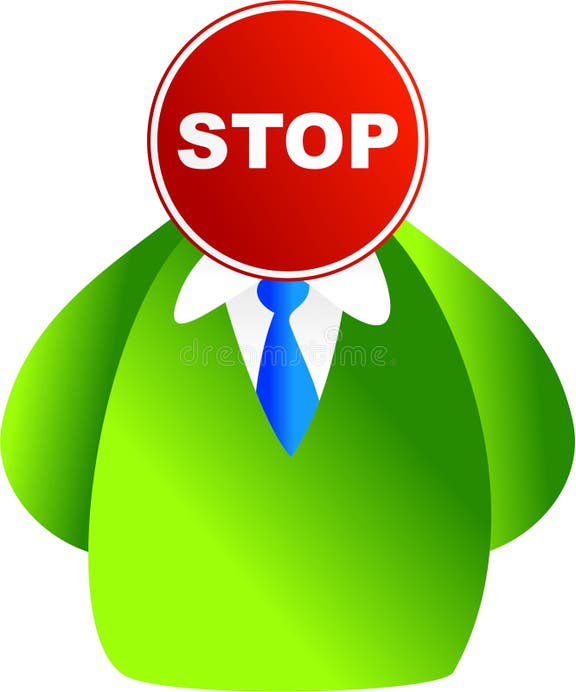 Stop face stock illustration. Illustration of communications - 526030