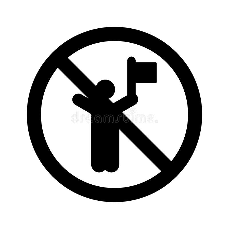 Stop Flag Isolated Vector Icon Which Can Easily Modify or Edit Stock ...