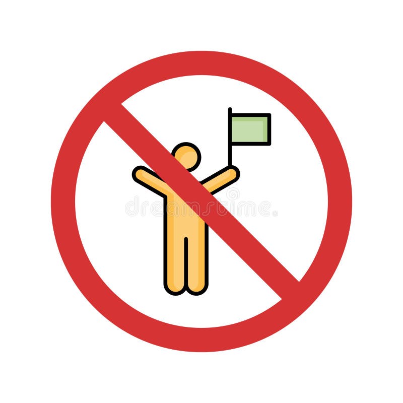 Stop Flag Isolated Vector Icon Which Can Easily Modify or Edit Stock ...