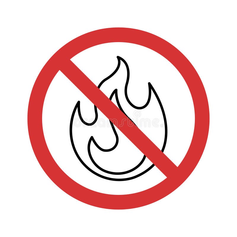 Stop Flame Isolated Vector Icon Which Can Easily Modify or Edit Stock ...