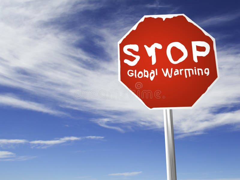 STOP Global Warming! stock illustration. Illustration of hold - 3360149