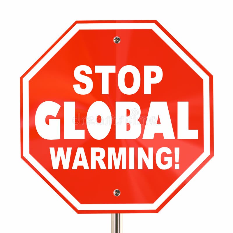 Stop Global Warming Vector Illustration Stock Vector - Illustration of ...