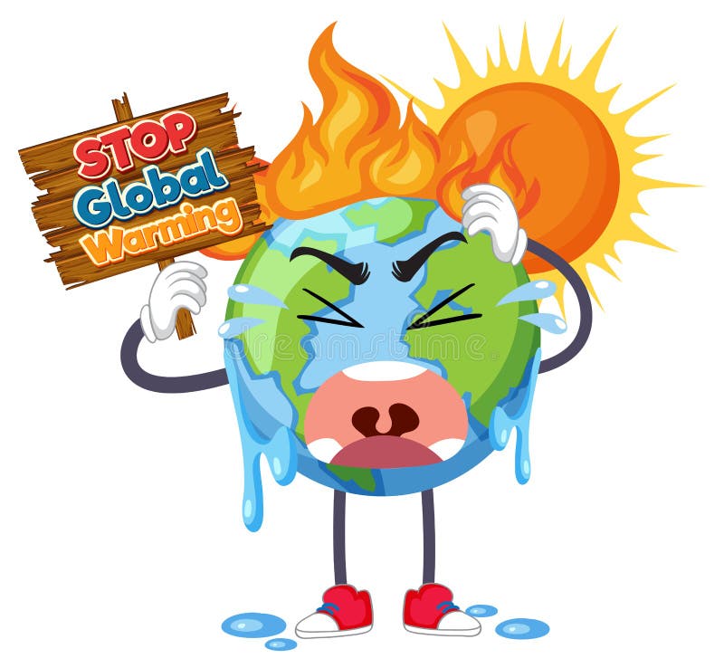 Stop Global Warming Vector Concept Stock Vector - Illustration of ...