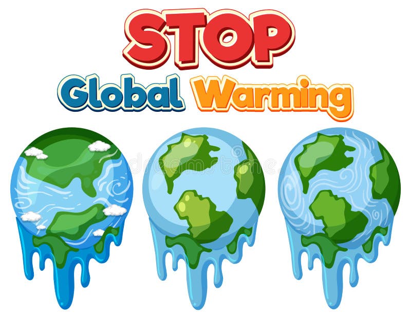 Stop Global Warming Vector Concept Stock Vector - Illustration of ...
